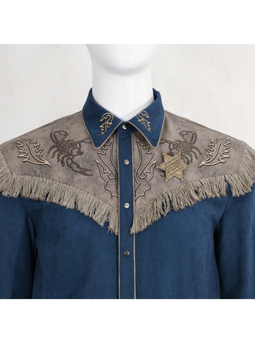 TV Drama Fallout The Ghoul Cooper Howard Halloween Cosplay Costume Blue ...