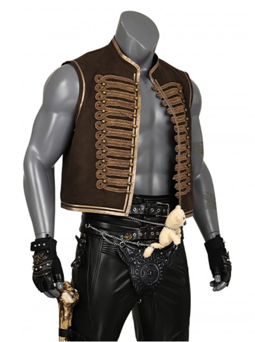 Movie Furiosa A Mad Max Saga Dementus Halloween Cosplay Costume Brown Vest