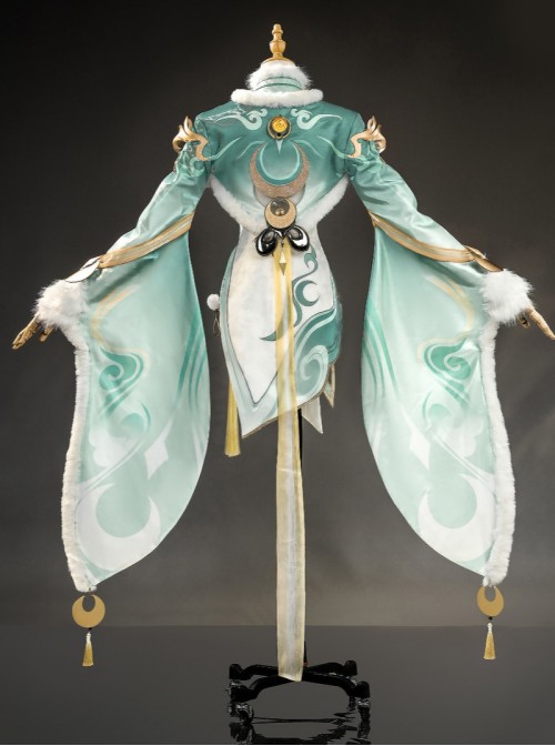 Game Genshin Impact Zibai Outfit Embroidered Version Halloween Cosplay ...