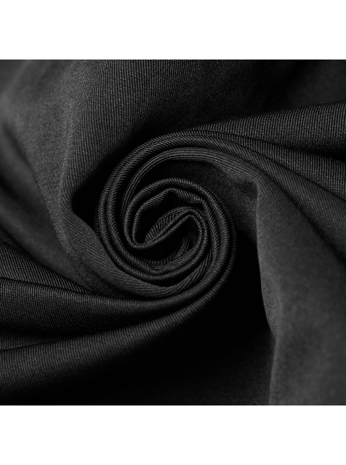 Sharp Angle Hat Waist Drawing Rope Hasp Cuff Splice Lattice Hem Black ...