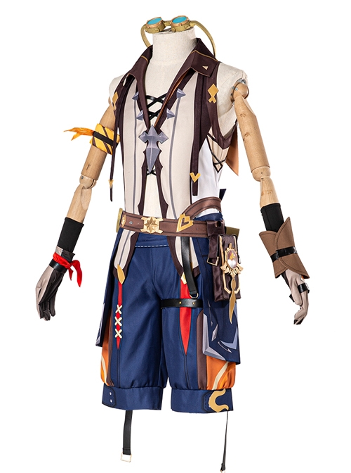 Genshin Impact Bennett Halloween Game Cosplay Costume Full Set Without ...