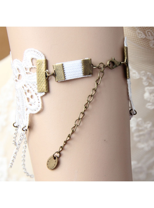 Baroque Retro Fashion White Pearl Crystal Lace Chain Gorgeous Armband ...