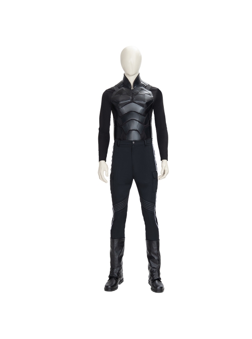 The Batman Bruce Wayne Black Battle Suit Halloween Cosplay Costume ...