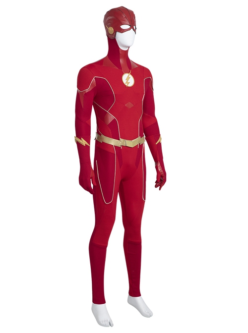 The Flash Season 8 Barry Allen Golden Battle Boots Version Halloween ...