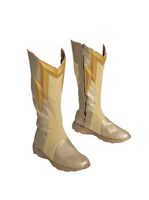 The Flash Season 8 Barry Allen Golden Battle Boots Version Halloween ...