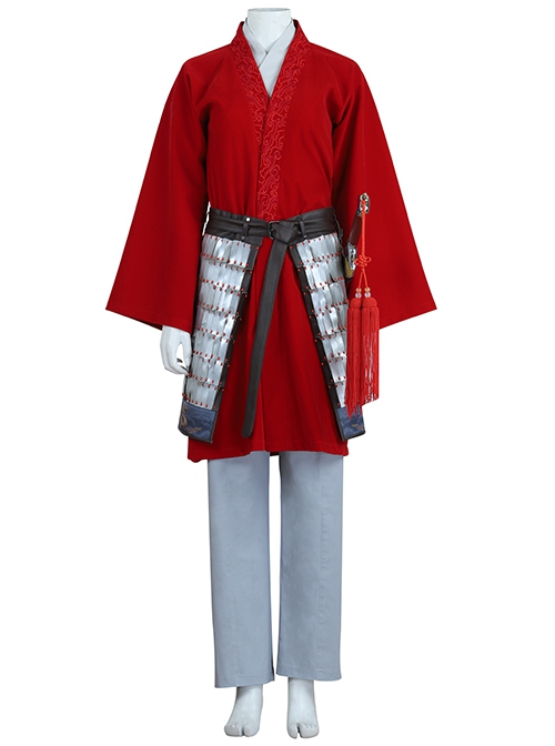 Mulan Red Battle Suit Halloween Cosplay Accessories Girdle Components ...