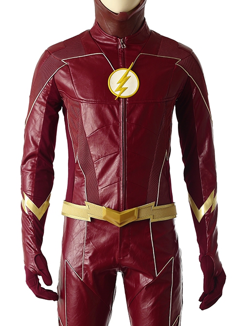 The Flash Season 4 The Flash Barry Allen Battle Suit Halloween Cosplay ...