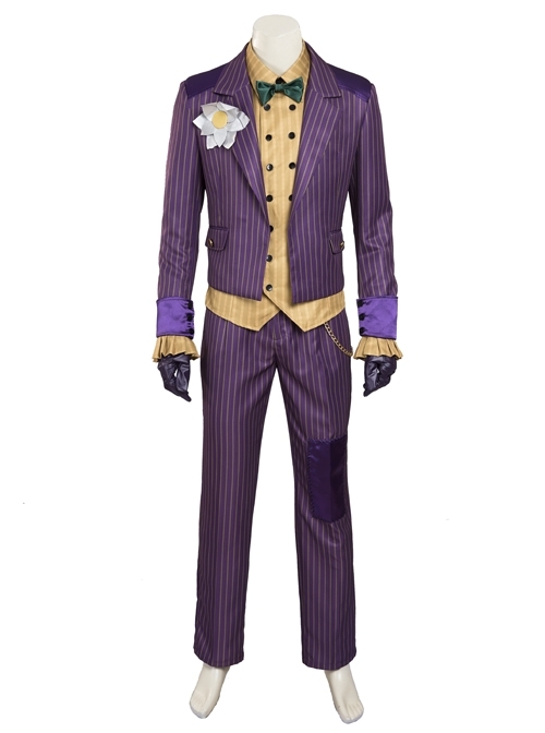 Game Batman Arkham Knight The Joker Cosplay Costume Purple Vertical ...