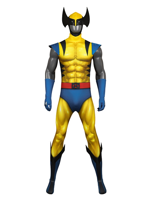 Animated X-Men '97 Wolverine Halloween Cosplay Bodysuit Costume Set ...