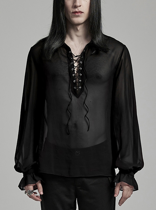Sexy Black Gradient See Through Front And Center Velvet Webbing String ...