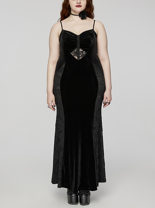 Sexy Black Velvet Lace Fabric With Heart Pattern On The Chest And ...