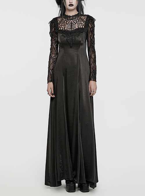 Black Gorgeous Shiny And Color Drape Woven Splicing Mesh Front Inverted ...