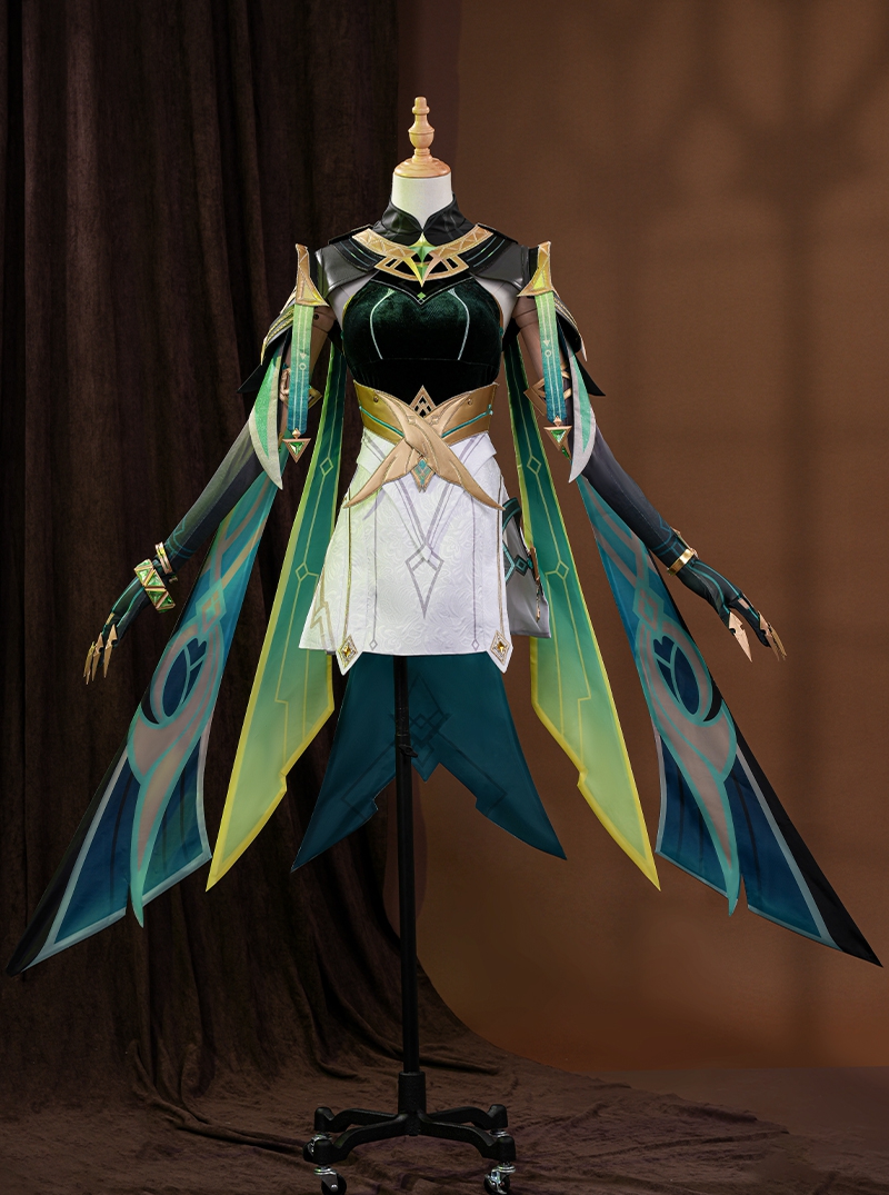 Game Genshin Impact Nefer Halloween Cosplay Costume Set Without Shoes
