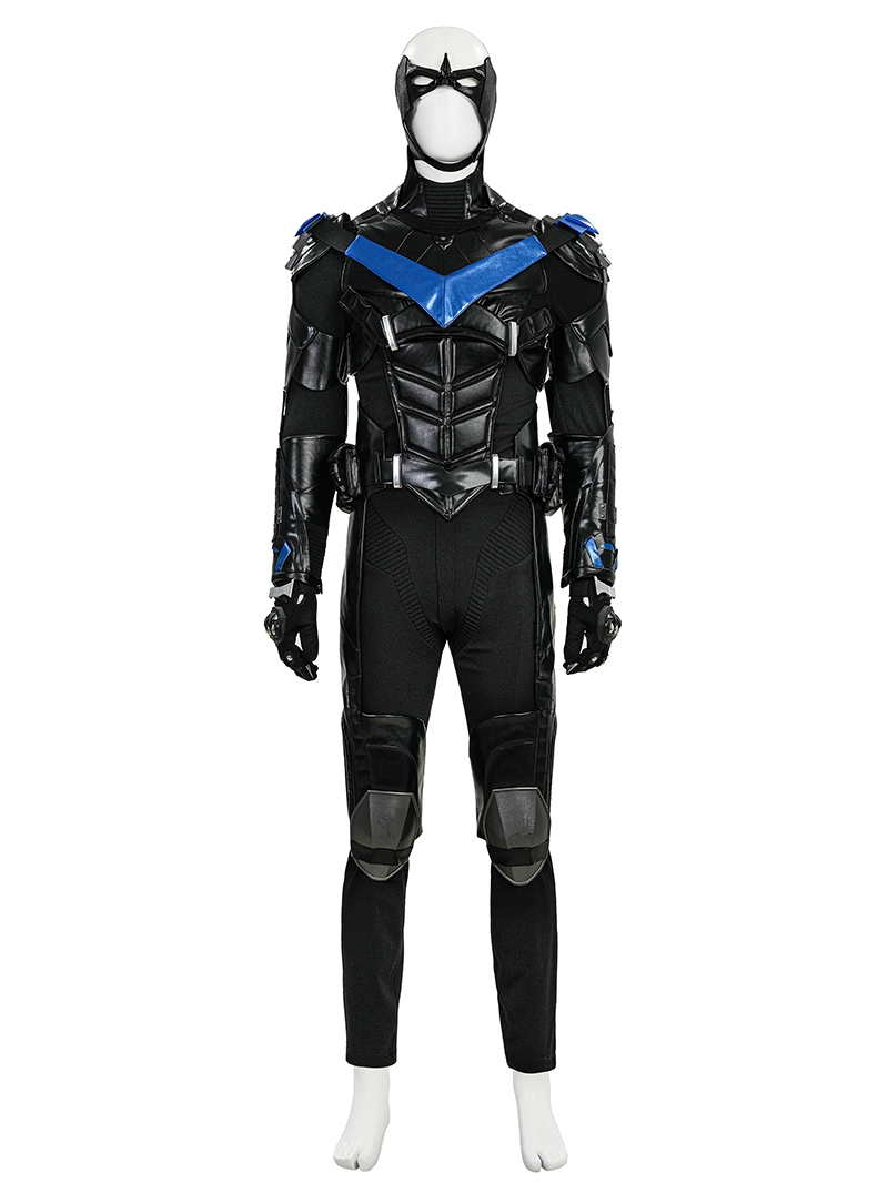 Game Batman Arkham Knight Nightwing Halloween Cosplay Costume Set ...