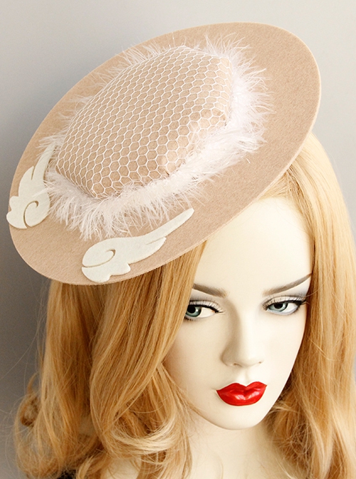 Simple White Angel Wings Cute Fashion Party Banquet Top Hat Hairpin ...
