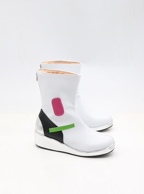 Overwatch D.VA Halloween Cosplay White High Heel Boots - Magic Wardrobes